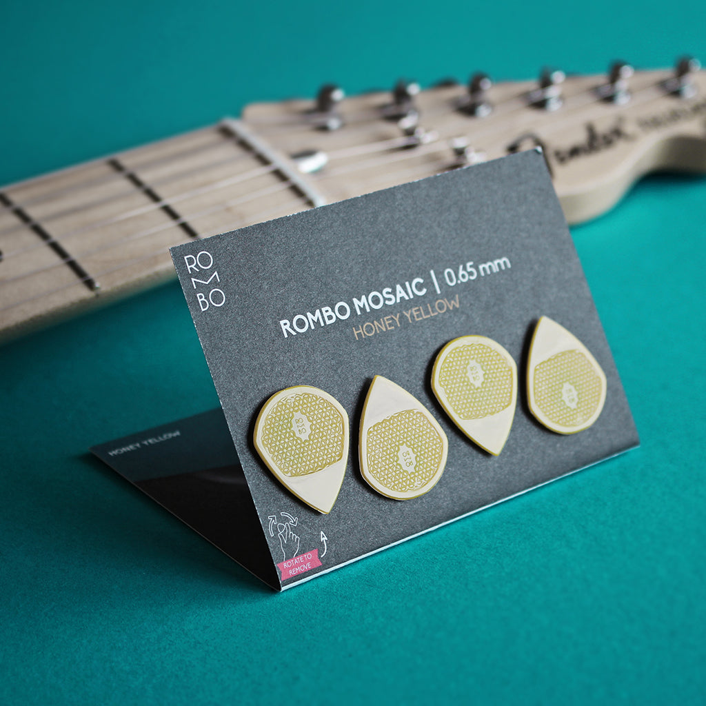 Guitar Pick Set Rombo Mosaic (4 Guitar Picks) - 0.65 mm - ROMBO