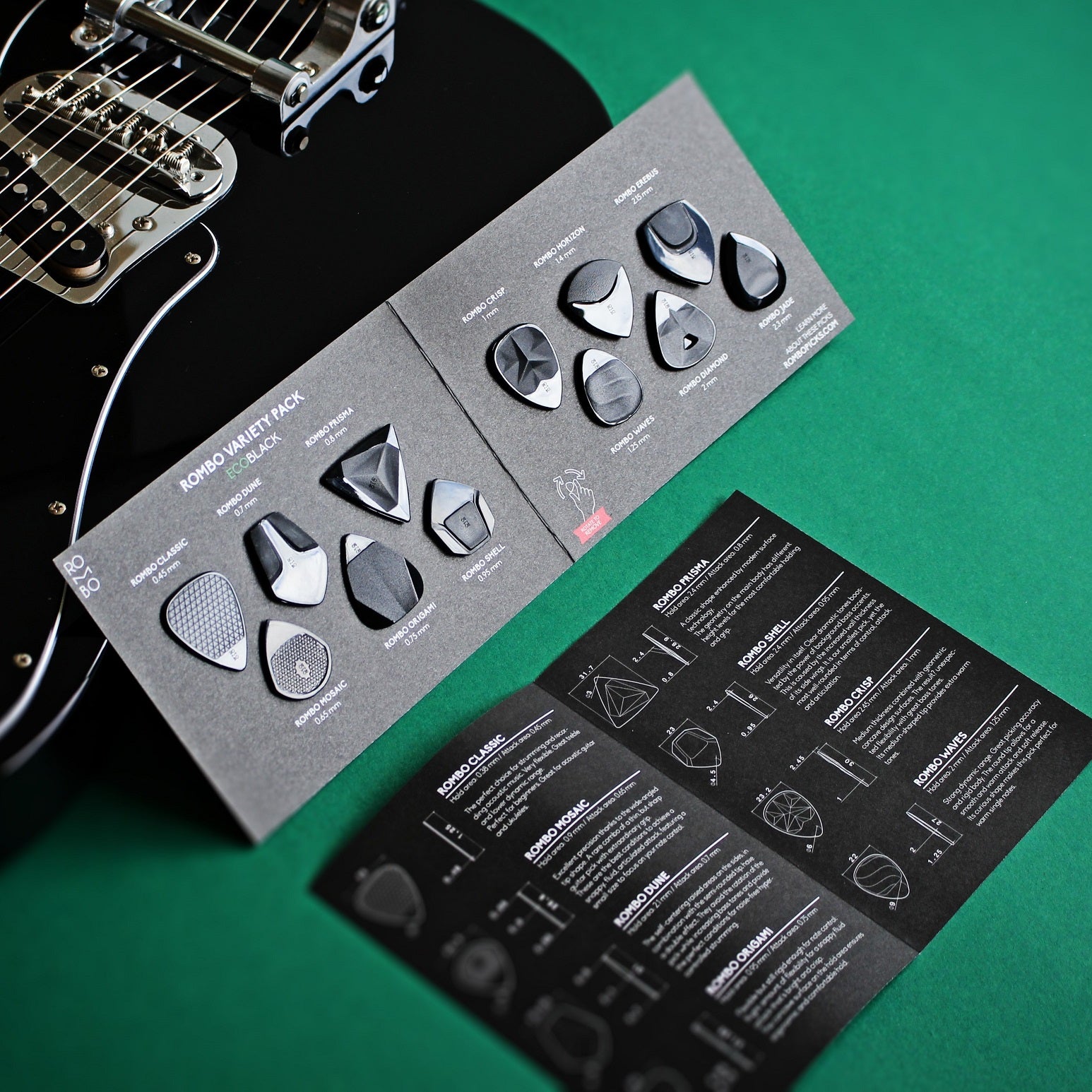 Guitar Pick Sets EcoBlack - ROMBO